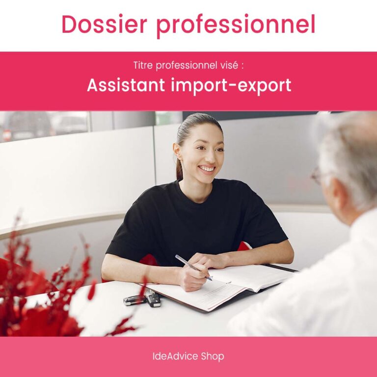 Dossier Professionnel Assistant import-export