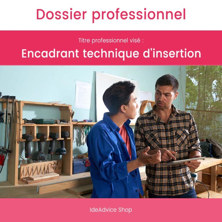 Dossier Professionnel Encadrant technique d'insertion