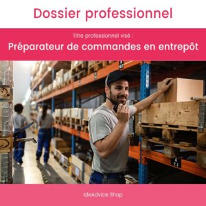 Dossier Professionnel Préparateur de commandes en entrepôt
