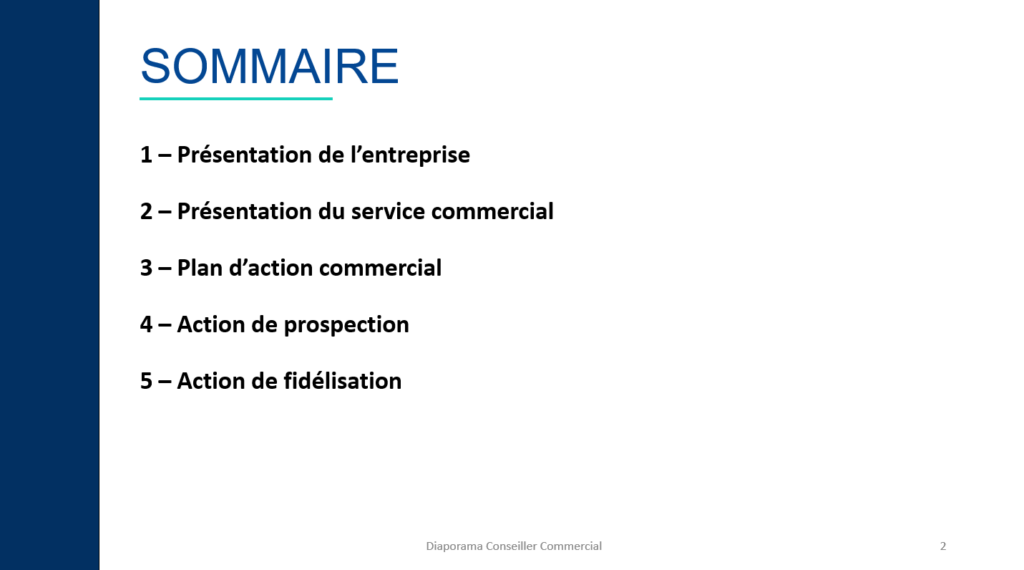 Diaporama Conseiller commercial