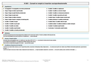 Fiche rome K1801 - IdeAdvice