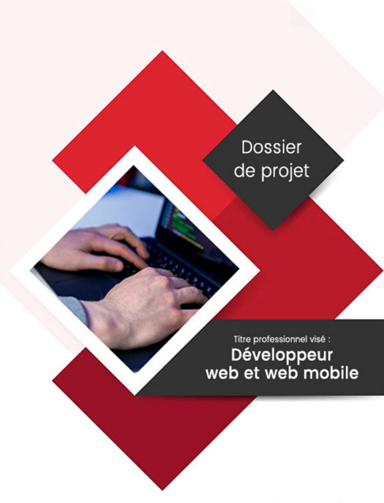 Exemple de dossier de projet développeur web et web mobile